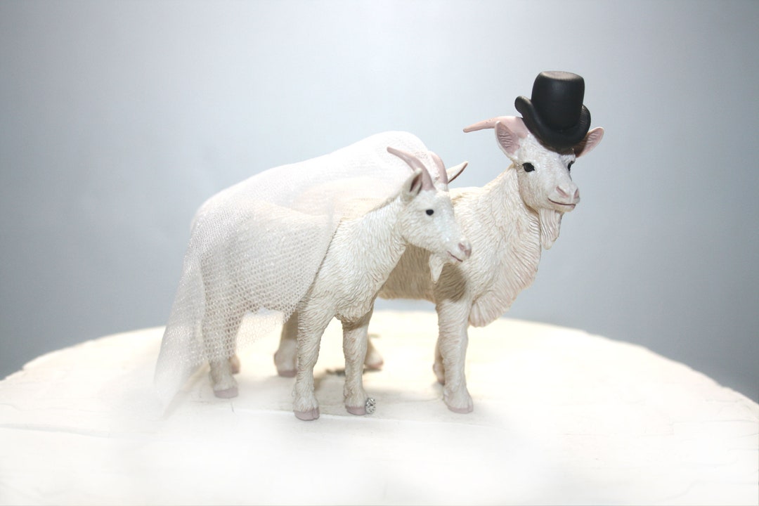 Goat Cake Toppers - Wedding Cake Toppers - Billy Goat - Nanny Goat ...