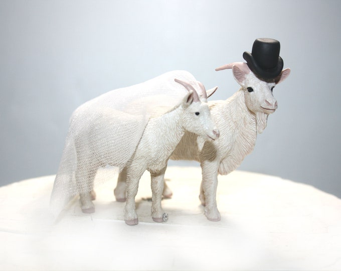 Goat Cake Toppers - Wedding Cake Toppers - Billy Goat - Nanny Goat ...