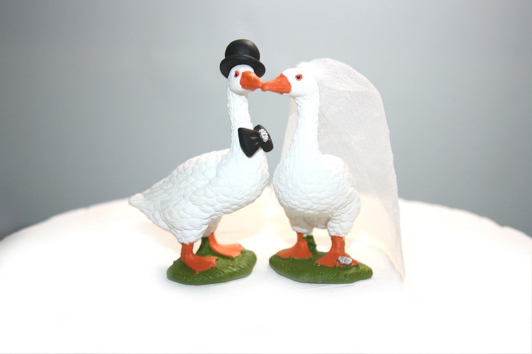 Goose Wedding Cake Toppers - Goose Cake Toppers - Geese - Animal Cake ...