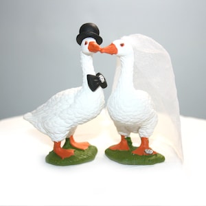 Goose Wedding Cake Toppers - Goose Cake Toppers - Geese - Animal Cake ...