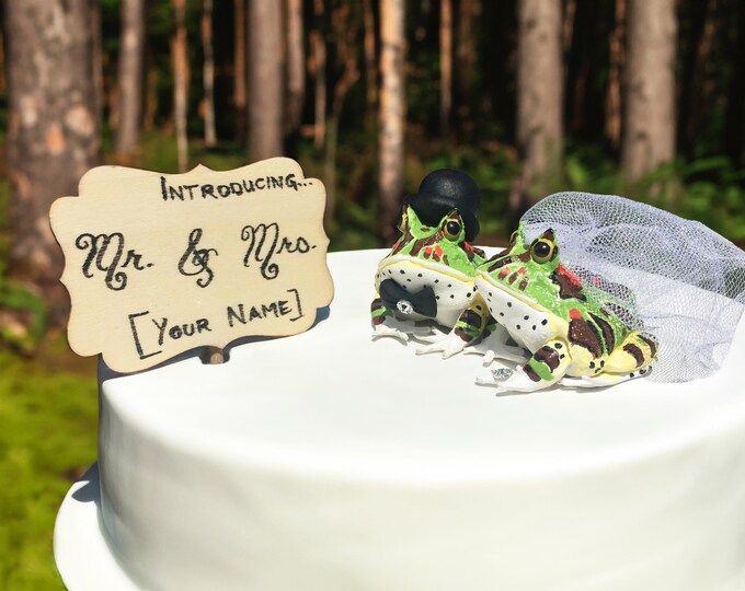 Frog Wedding Cake Toppers - Frog Cake Toppers - Frogs - Frog Bride and ...