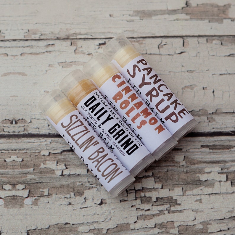 Breakfast Gift Set of 4 Lip Balms Christmas Presents for - Etsy