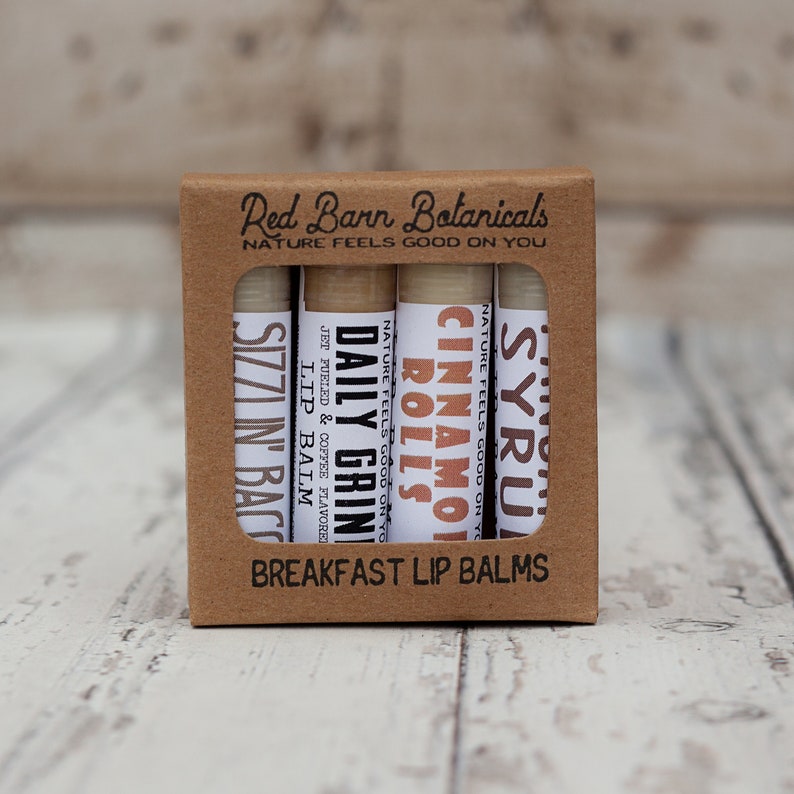 Breakfast Gift Set of 4 Lip Balms Christmas Presents for - Etsy