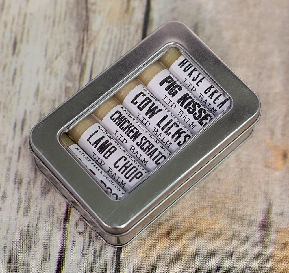 Organic Farm Animal Themed Set of 6 Lip Balms Valentine | Etsy