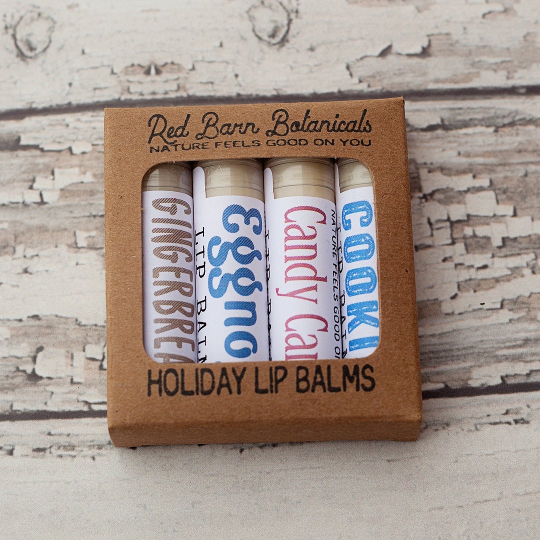 Holiday Gift Set of 4 Lip Balms ~ Fun Christmas Stocking Stuffer, Gifts ...