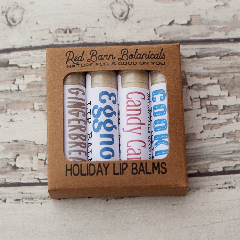Holiday Gift Set of 4 Lip Balms Fun Christmas Stocking - Etsy