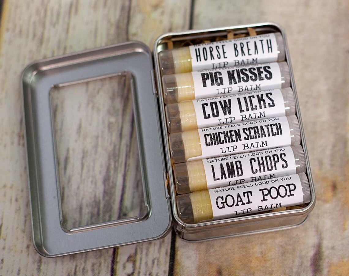 6 Organic Farm Animal Themed Lip Balms Best Christmas Gift - Etsy