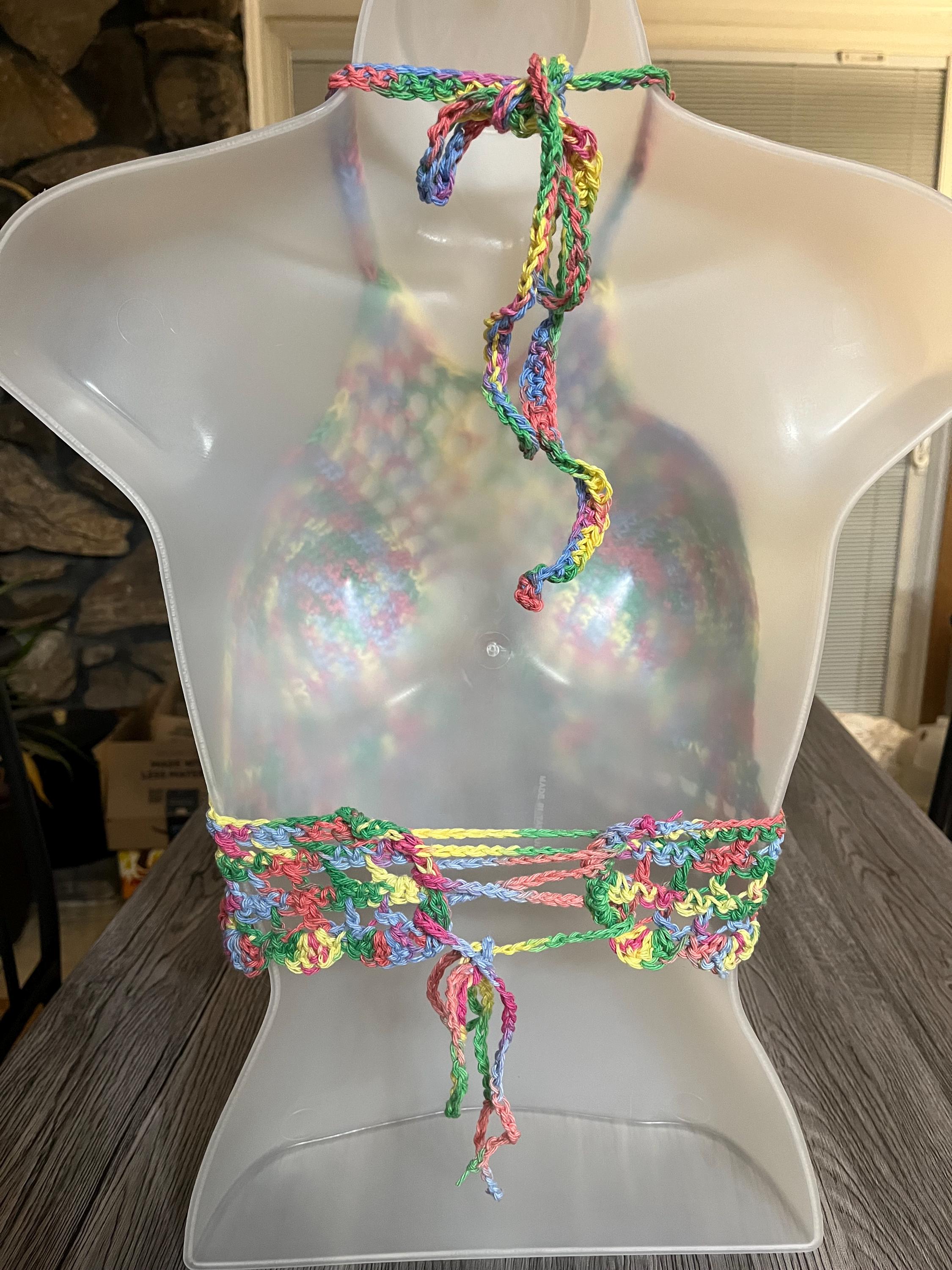 Crochet Crop Top Halter Top Bralette - Etsy