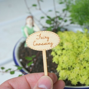 Fairy Crossing Sign // Fairy Garden Sign // Miniature Fairy Sign ...