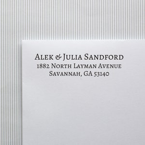 Simple Traditional Address Stamp // Return Address Stamp // Colonial ...