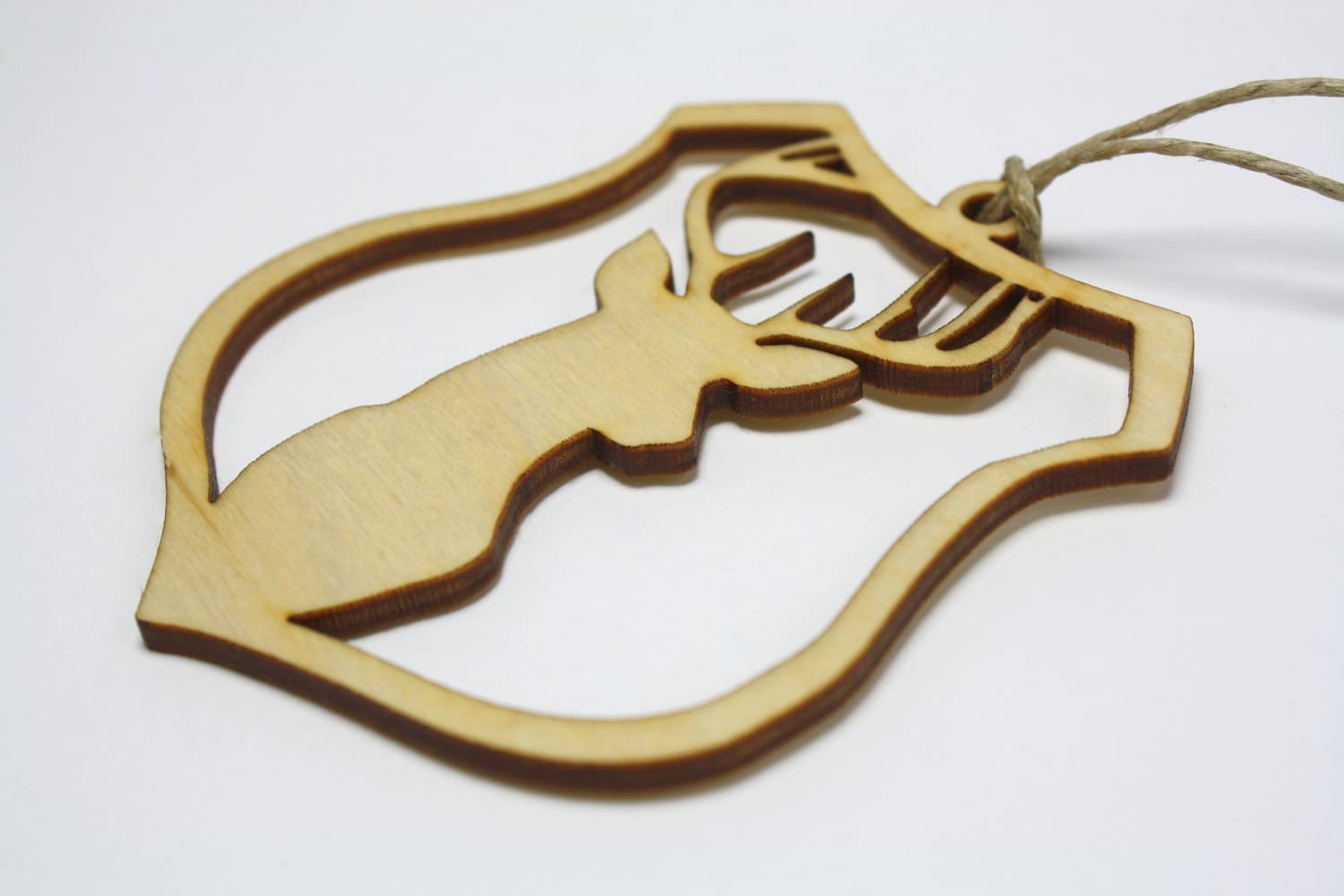 Buck Head Ornament // Laser Cut Ornament // Cabin Tree Ornament // Gift ...