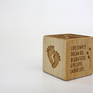 Custom Engraved Baby Block // Newborn Gift // Baby Gift // - Etsy