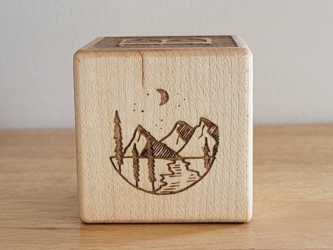 Custom Engraved Baby Block // Personalized Wooden Block // Heirloom ...