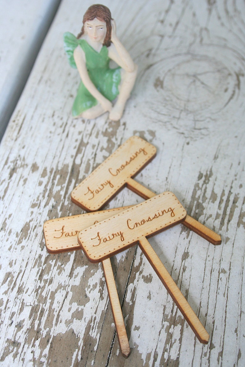 Fairy Crossing Sign // Fairy Garden Sign // Miniature Fairy Sign ...