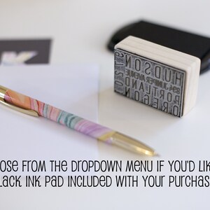 Left Justified Address Stamp // Mid Century Modern Return Address Stamp ...