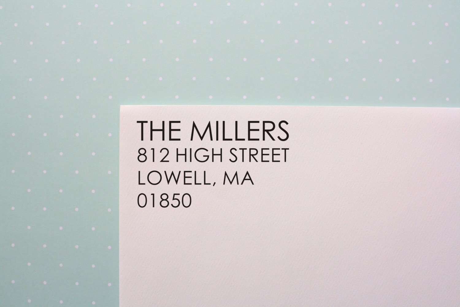 Left Justified Address Stamp // Mid Century Modern Return | Etsy