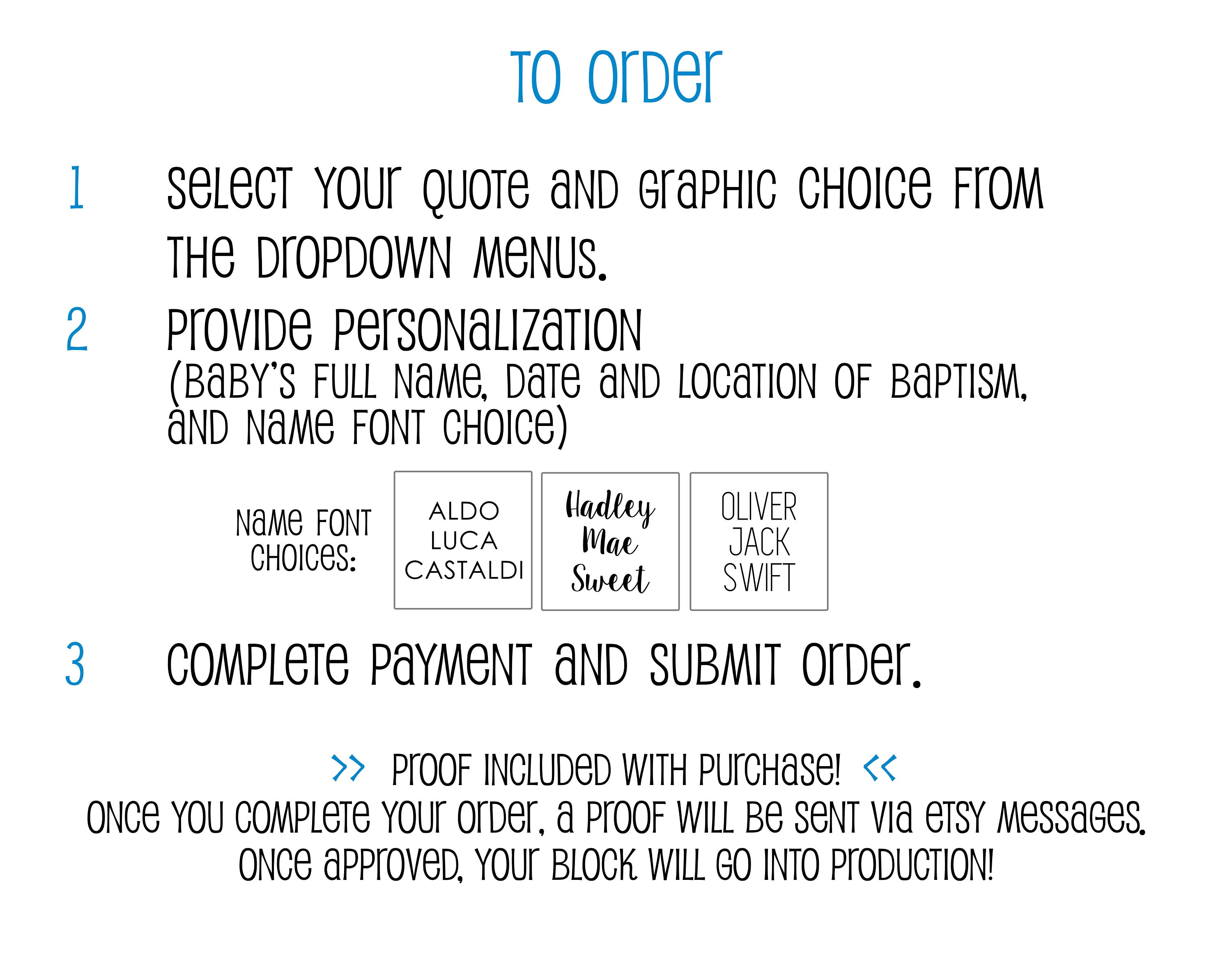 Custom Engraved Baptism Baby Block // Baptism Gift // Baby Christening ...