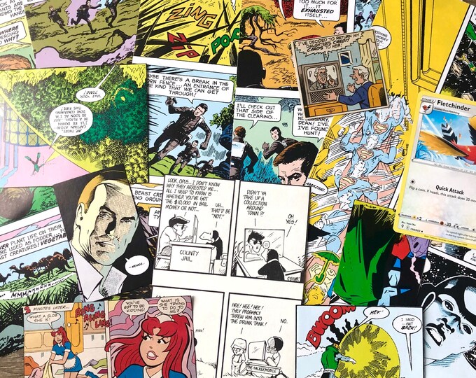 Comic Junk Journal Ephemera: Scrapbooking, Crafting (75pcs) - Etsy