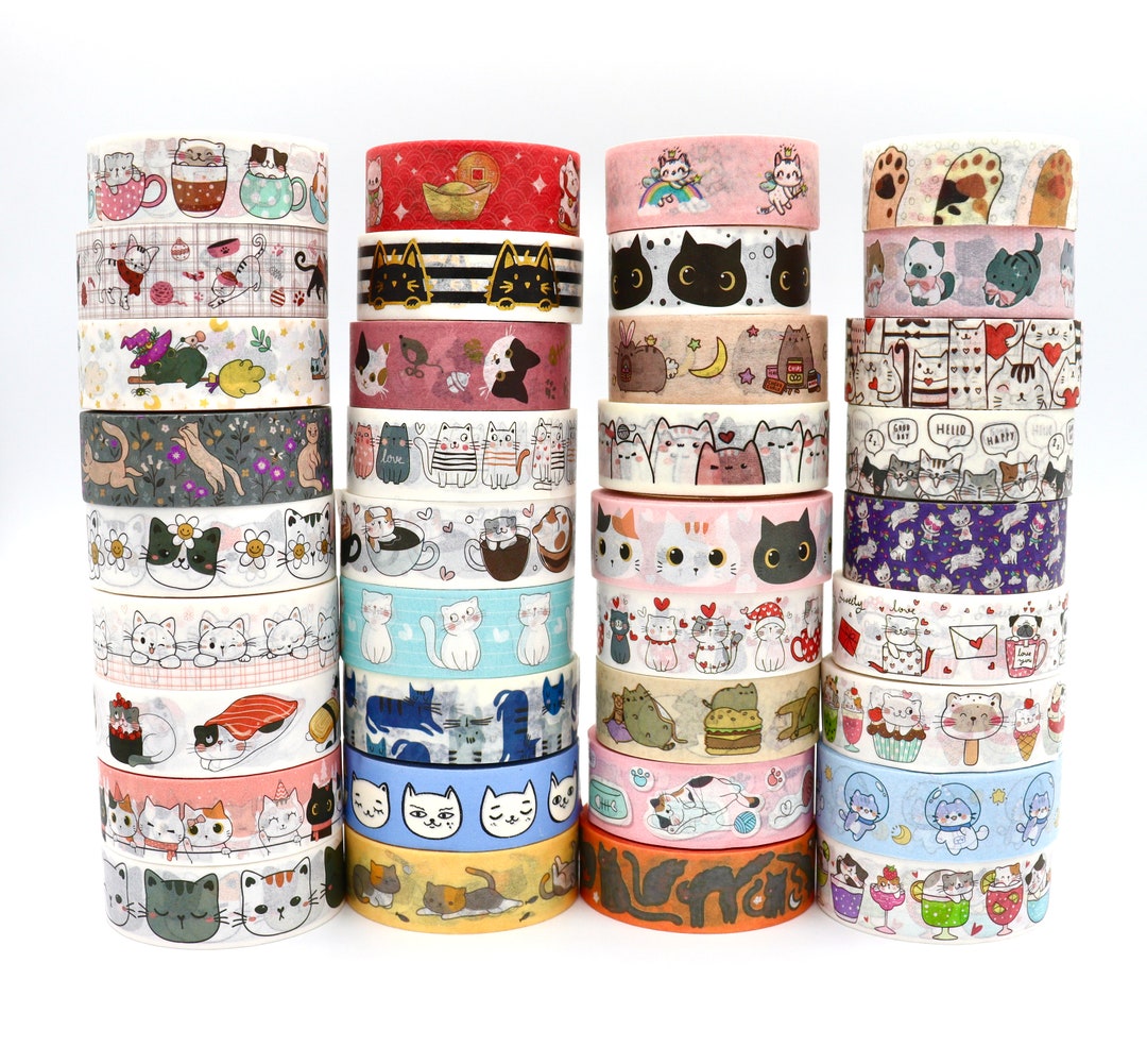 Adorable Cat Washi Tape Samples - Decorative Tape for Scrapbooking - 1 ...