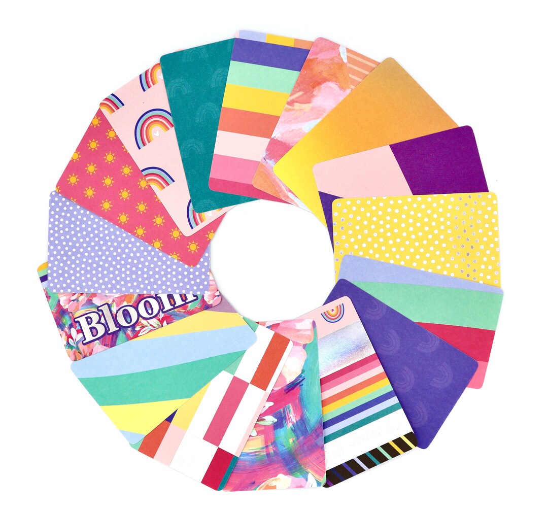 Colorful Project Life Cards Pocket Cards for Scrapbooking set of 15 - Etsy