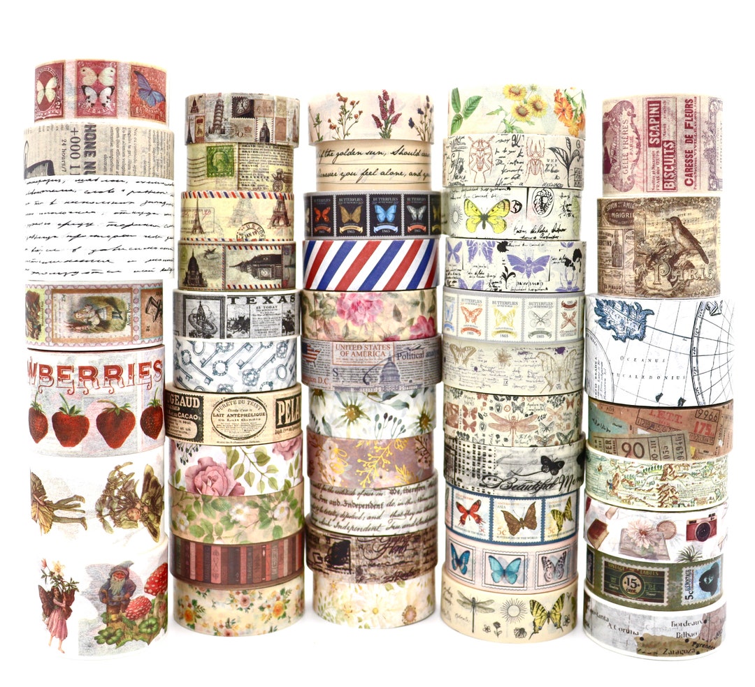 Vintage Washi Tape Samples - Junk Journaling - Scrapbooking - Bullet ...