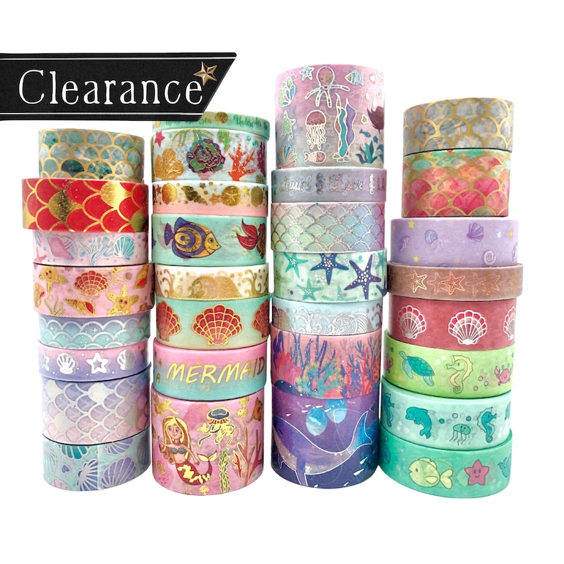 Mermaid Washi Tape: Journaling, Scrapbooking, Crafting (1 Meter) - Etsy