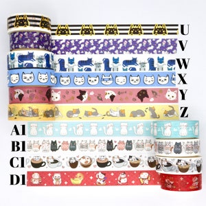 Adorable Cat Washi Tape Samples - Decorative Tape for Scrapbooking - 1 ...