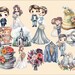 15 Watercolor Wedding Clipart Stickers, Bride Clipart, Cartoon Stickers ...