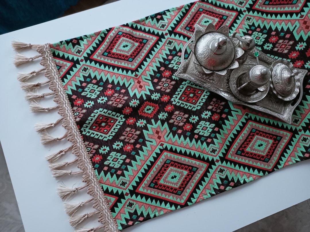 Vintage Kilim Table Runner, Decorative Runners, Home Decor, Cotton ...