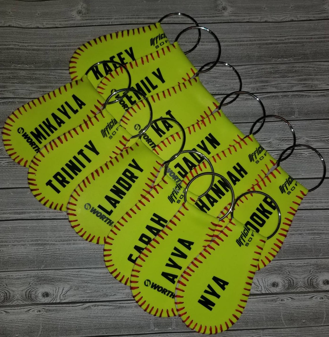 Softball Bag Tags / Key Chains. - Etsy