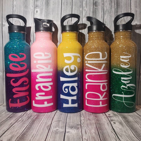 Glitter Water Bottle - Etsy