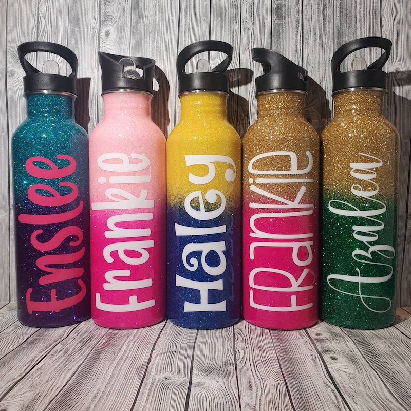 Glitter Water Bottle - Etsy