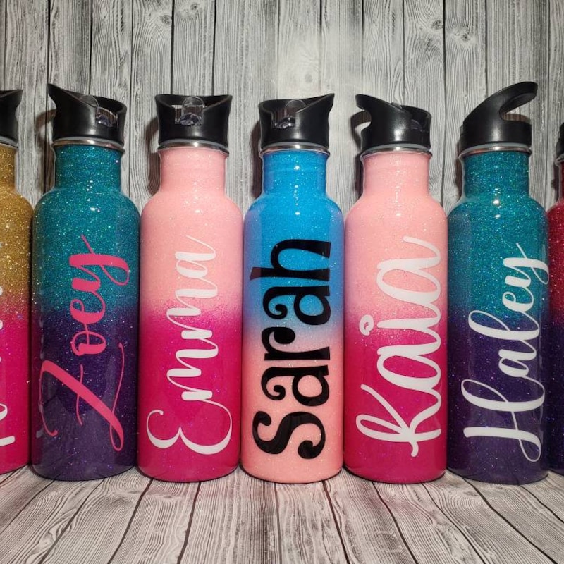 Glitter Water Bottle - Etsy
