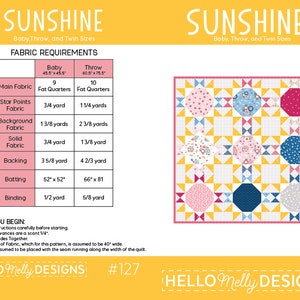 Sunshine Quilt Pattern- PDF - Etsy