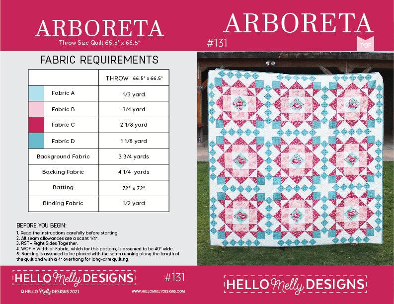 Arboreta Quilt Pattern PDF - Etsy