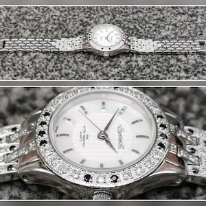 Ingersoll Diamond & Gem Bezel Watch: Mother-of-pearl Dial, Stainless ...
