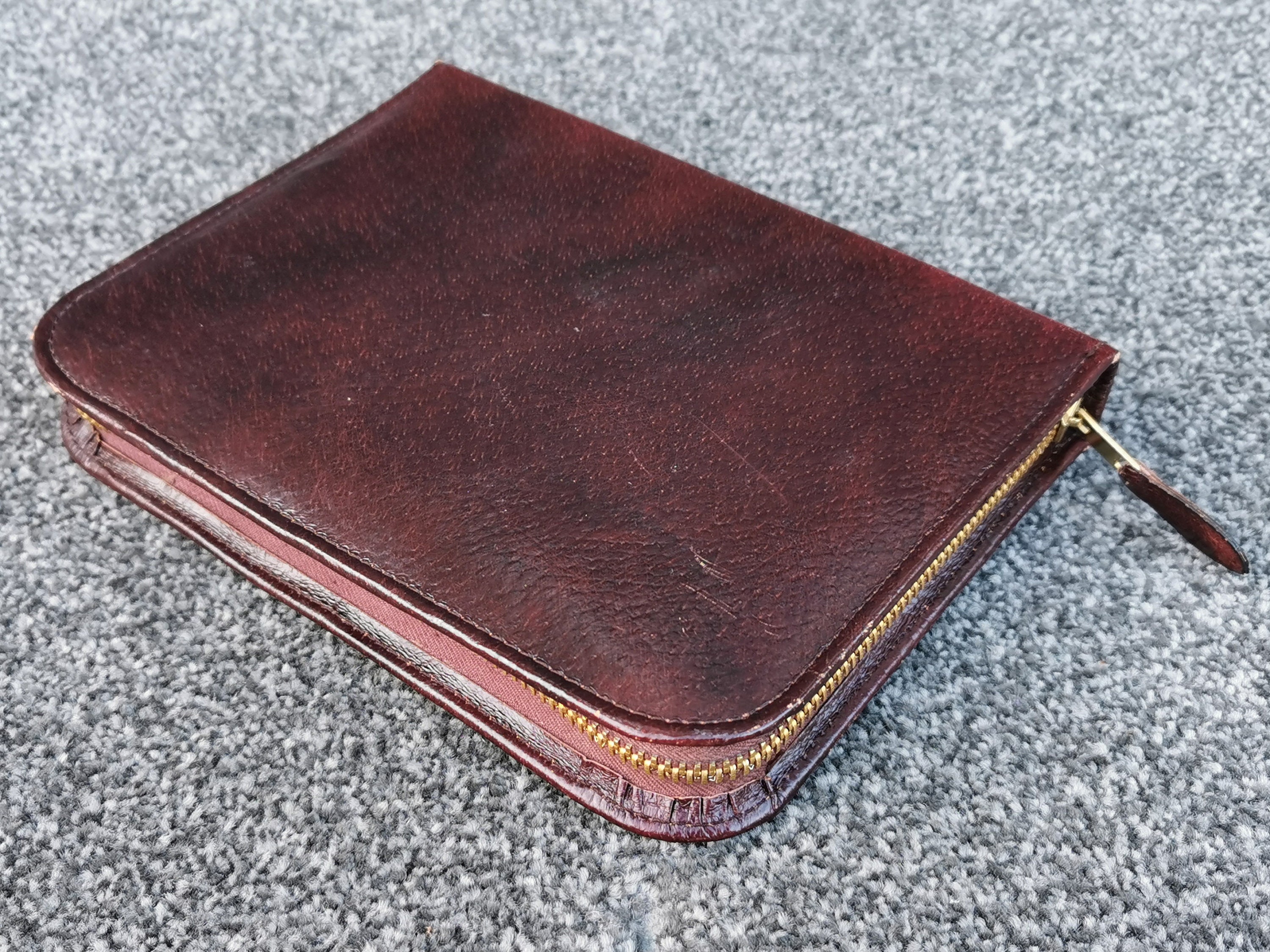 1979 Vintage Brown Leather Writing Case Organiser Stationery - Etsy