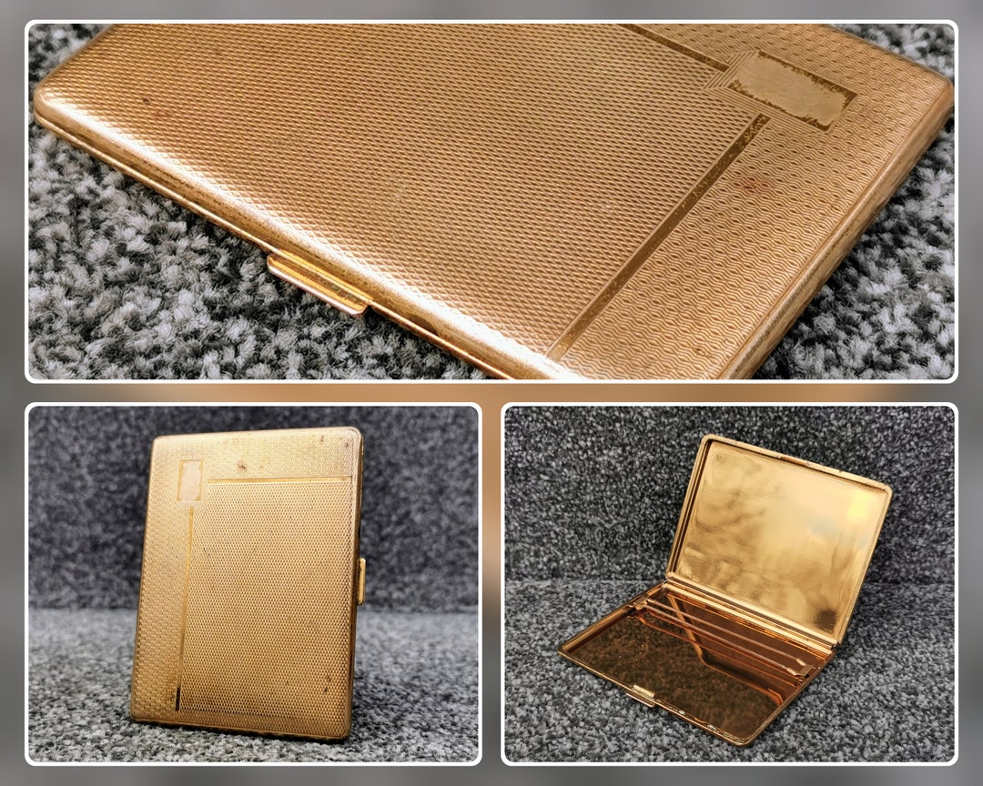 1950s EMU Brand Standphast Goldoid Cigarette or Card Case, Vintage ...