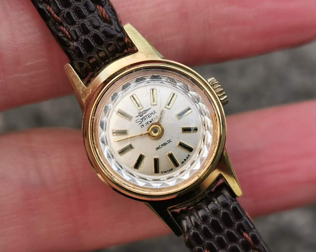 Vintage Systema Watch Swiss Made, Dainty Round Dial, 17 Jewels, New ...
