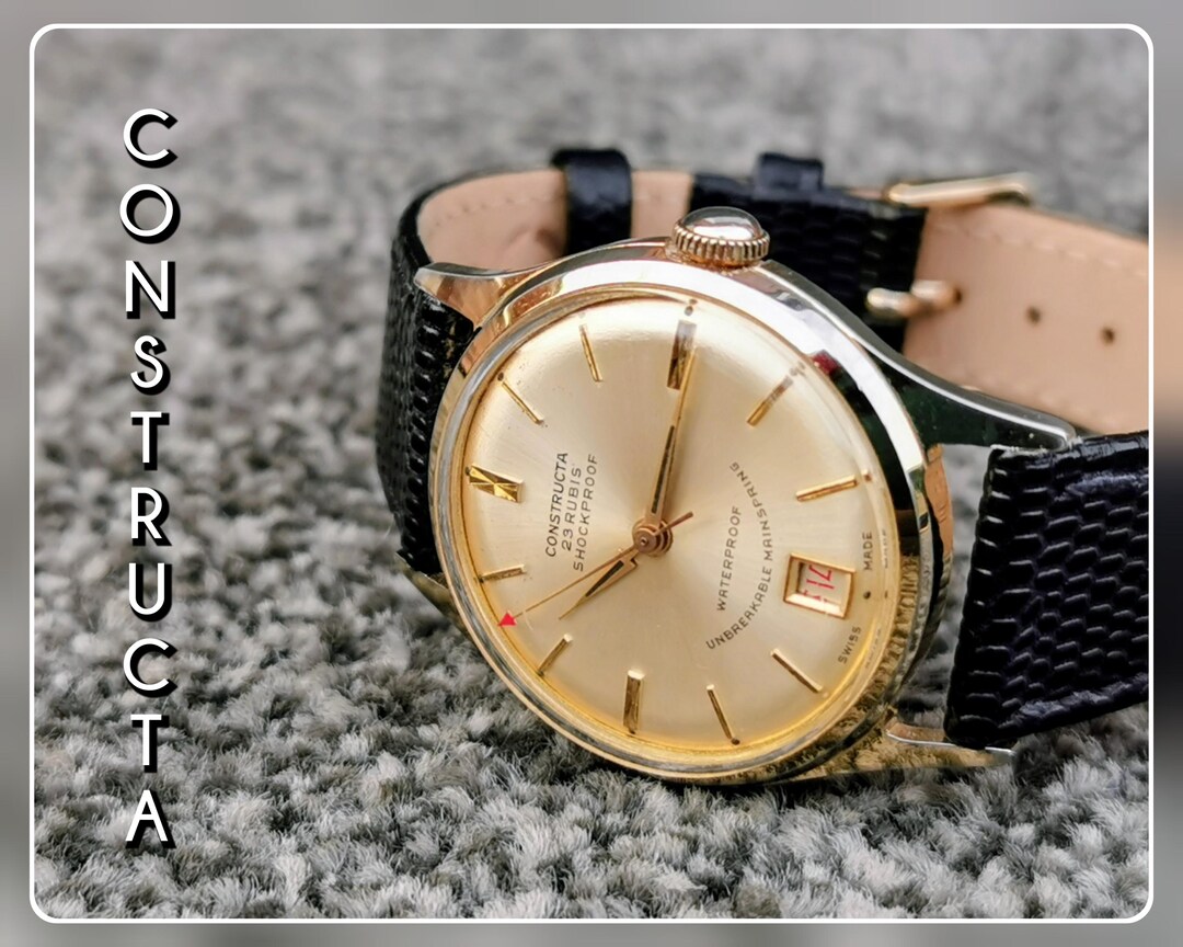 Reloj Constructa vintage, 23 joyas, fabricado en Suiza, esfera color ...