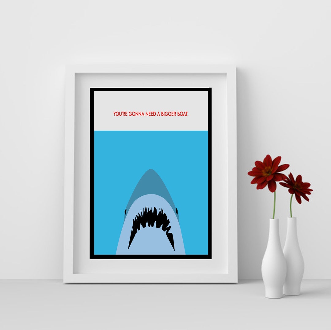 Jaws Minimalist Movie Quote Poster - Etsy