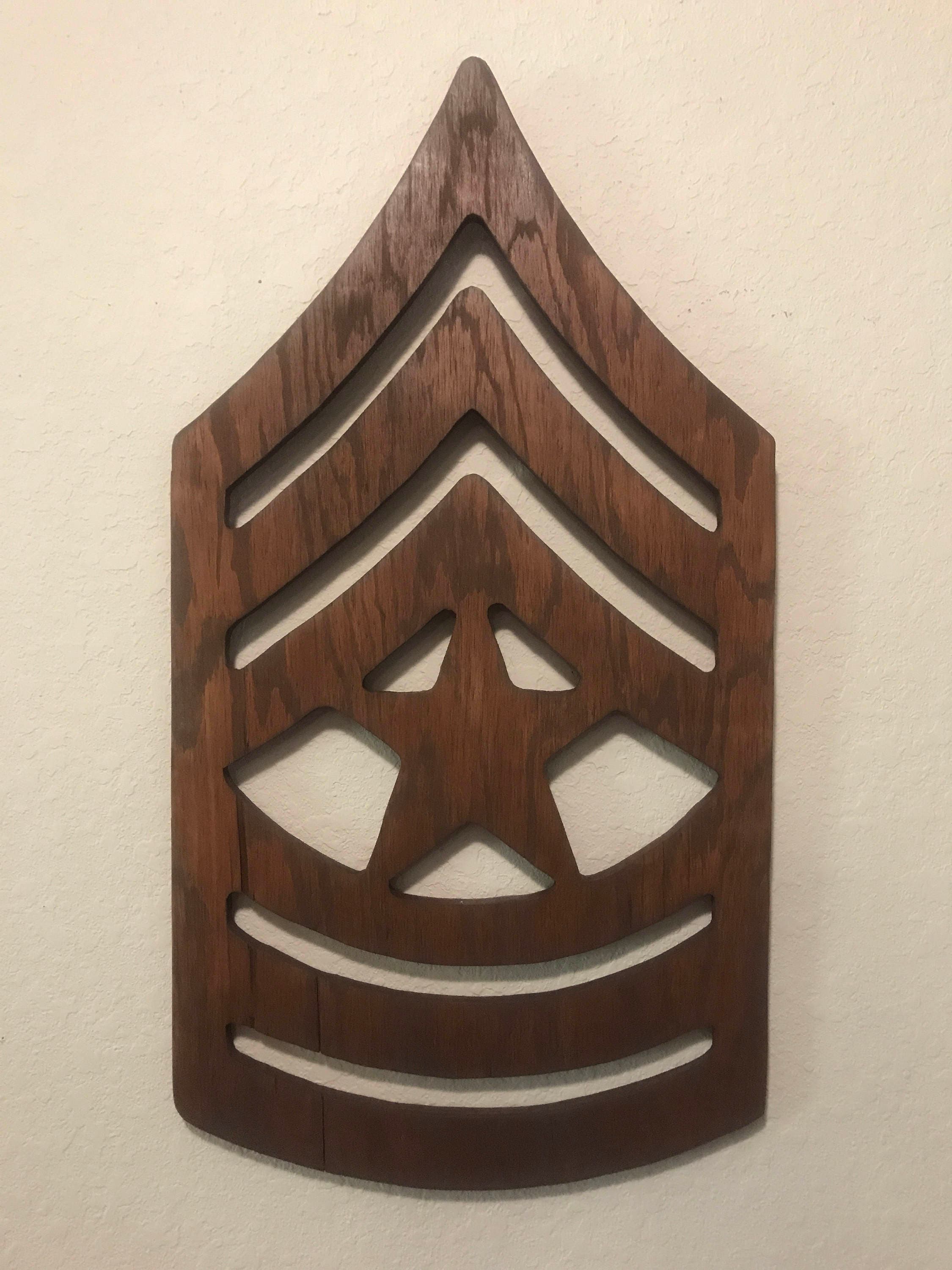 Military Rank Wall Army Wood Art Wall Decor - Etsy