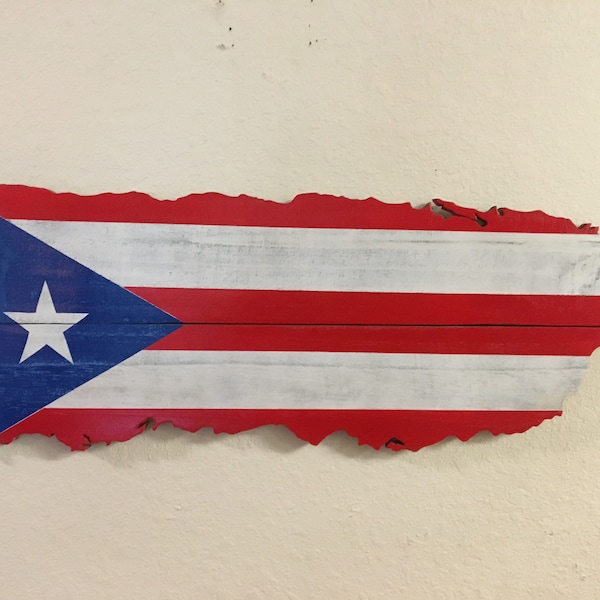 Puerto Rico Flag Wood Art - Etsy
