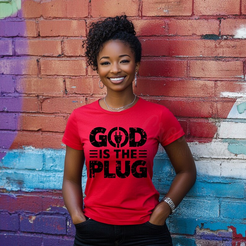 God is the Plug PNG – Christian Sublimation Design (digital Download ...