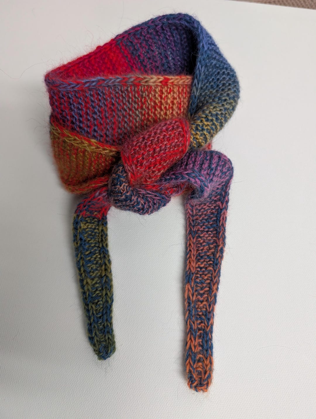 NEW! Handmade Knitted Scarf Sophie, Small Knitted Scarf in Elegant ...