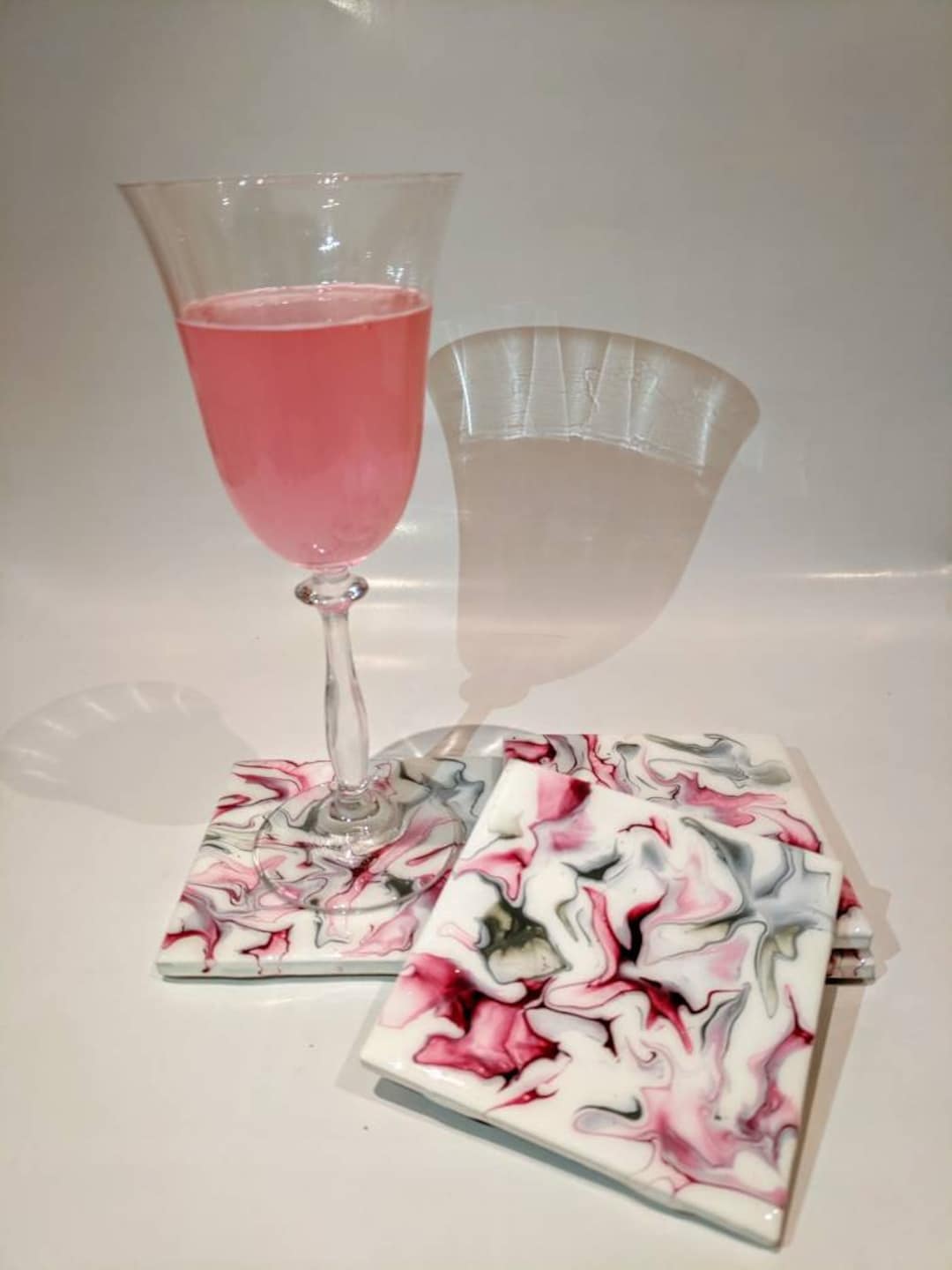 Luxury Coaster Set of Four, Drink Coasters, Fluid Art Coaster ...