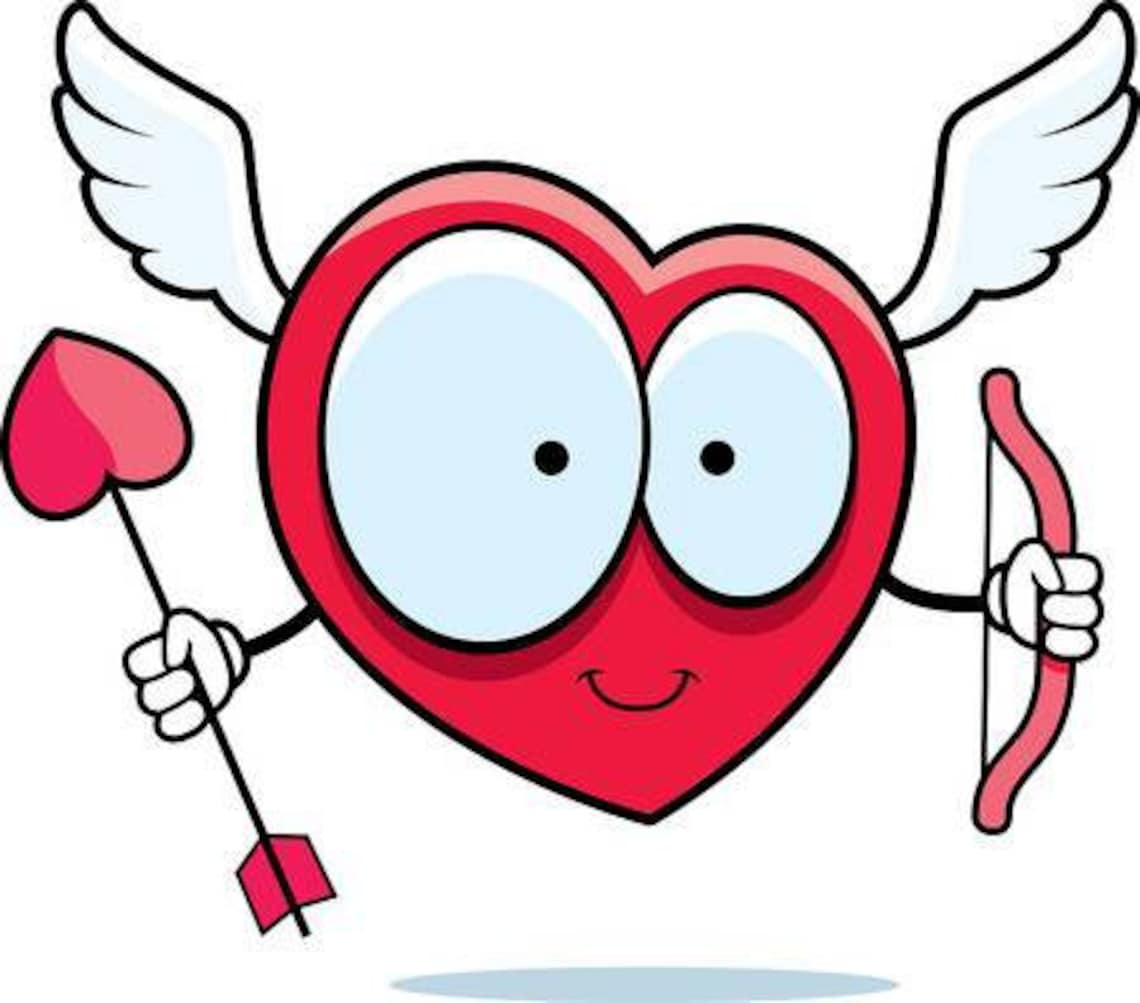 Cute Cupid Heart Embroidery Cross Stitch Pattern, Instant PDF Download ...