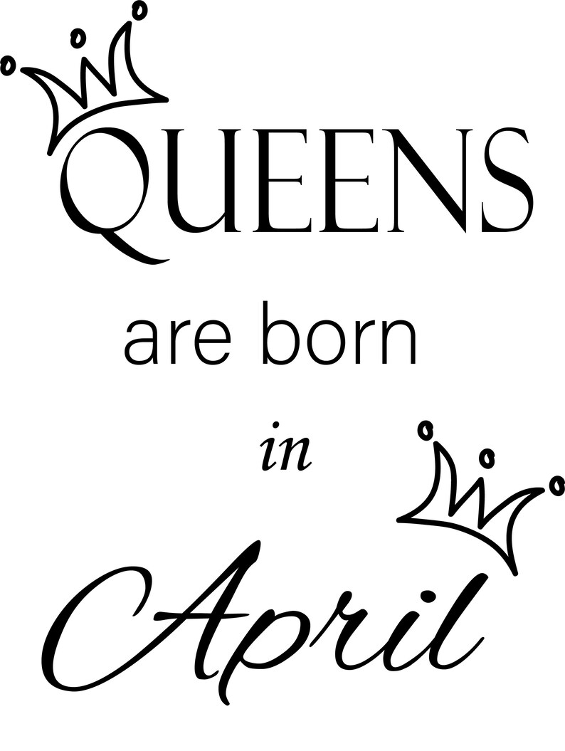 PRINTABLE Wall Art Instant Download Print April Birthday Home Decor ...