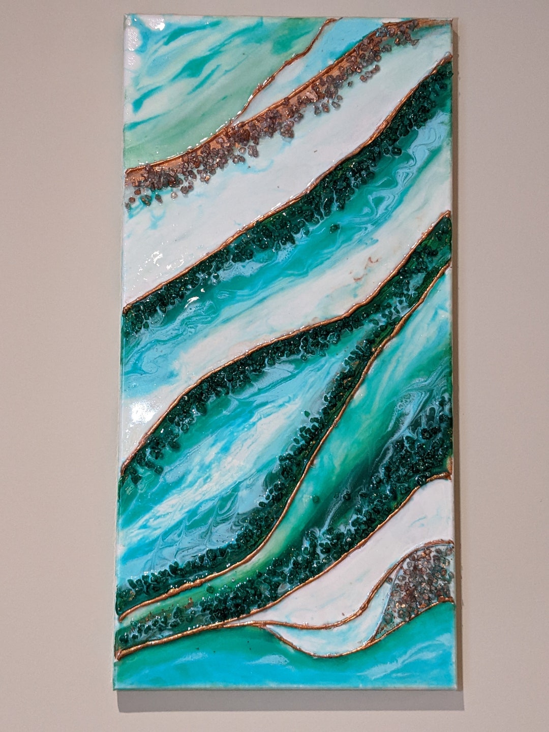 Geode Wall Art - 3D Wall Art - Crystal Resin Art - Housewarming Gift ...