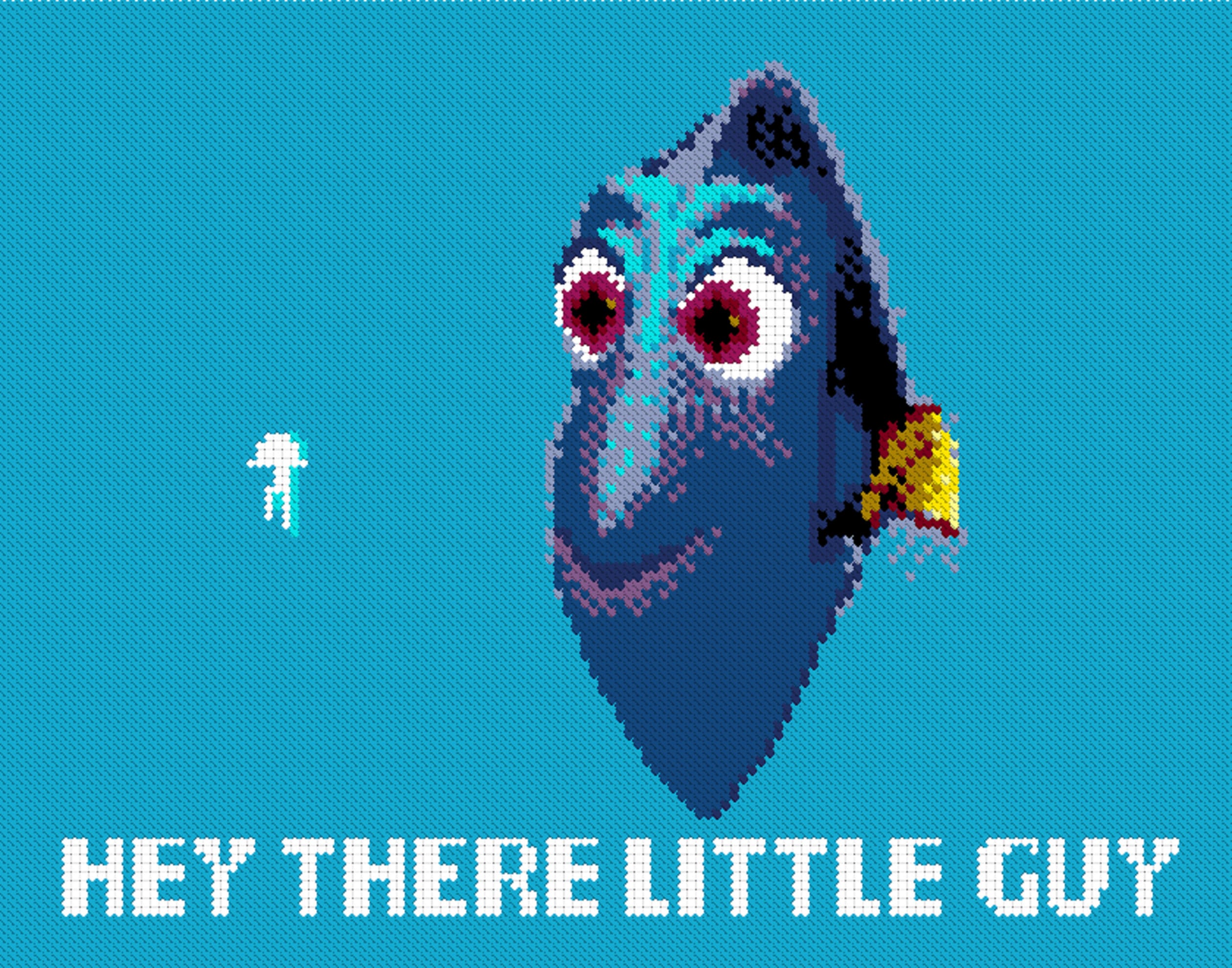 Finding Nemo Hey There Little Guy Cross Stitch Pattern Embroidery - Etsy